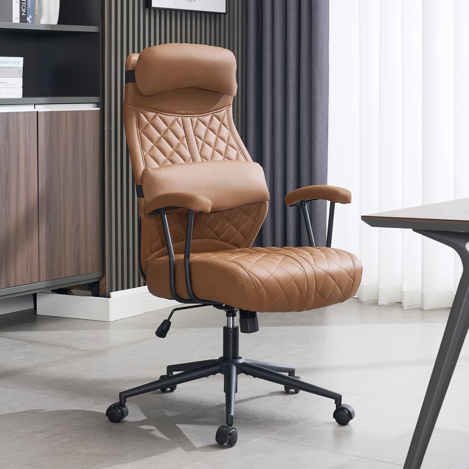 Okeysen Modern Leather Office Chair, High Back Conference Room Chairs ...