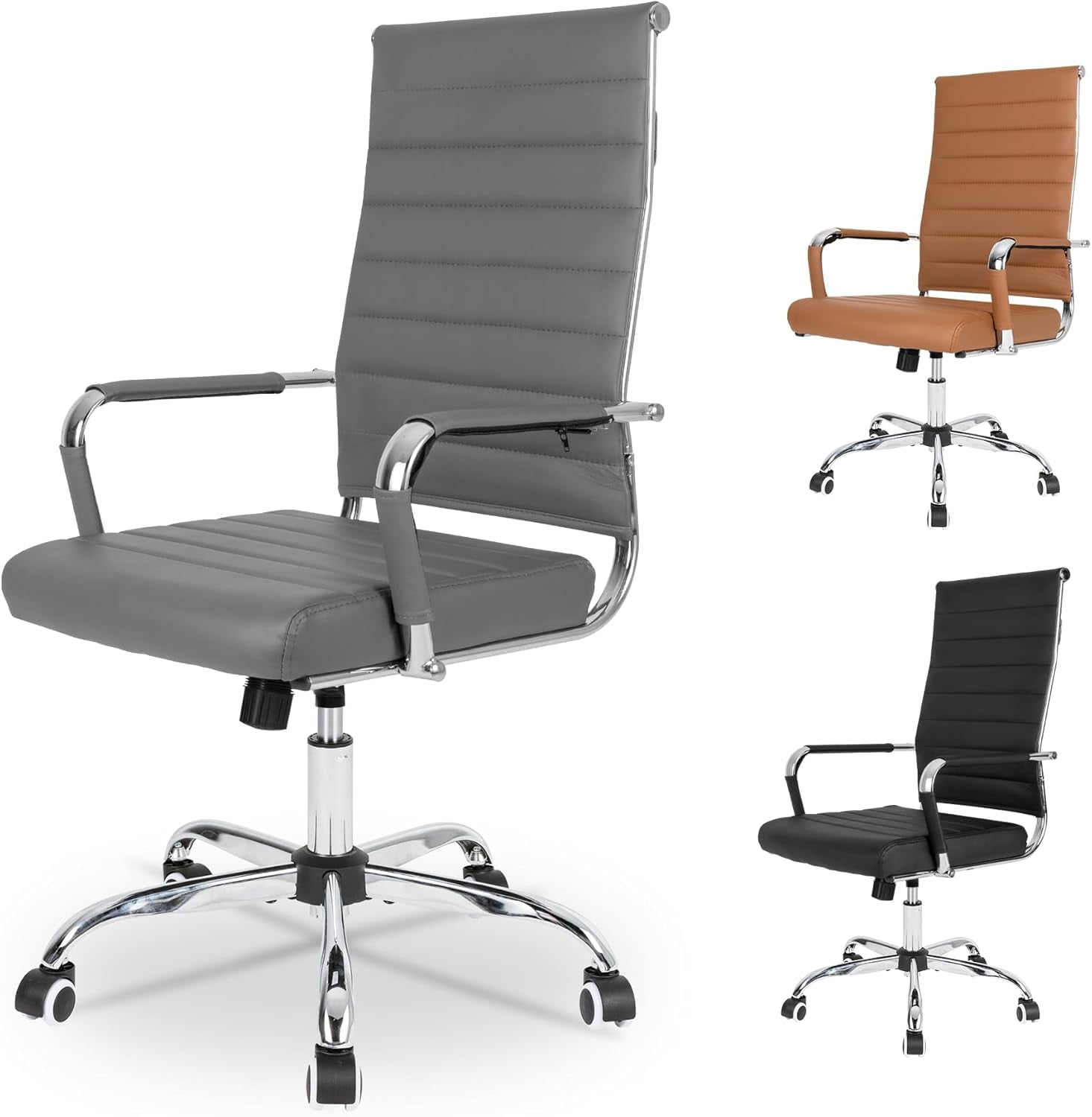 Okeysen Office Desk Chair, Ergonomic Leather Modern Conference Room ...