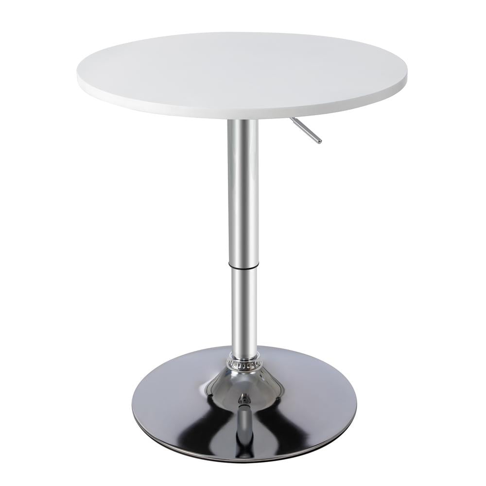 Okeysen Round Pub Table Height Adjustable 25.7"- 36" Bar Table Cocktail ...