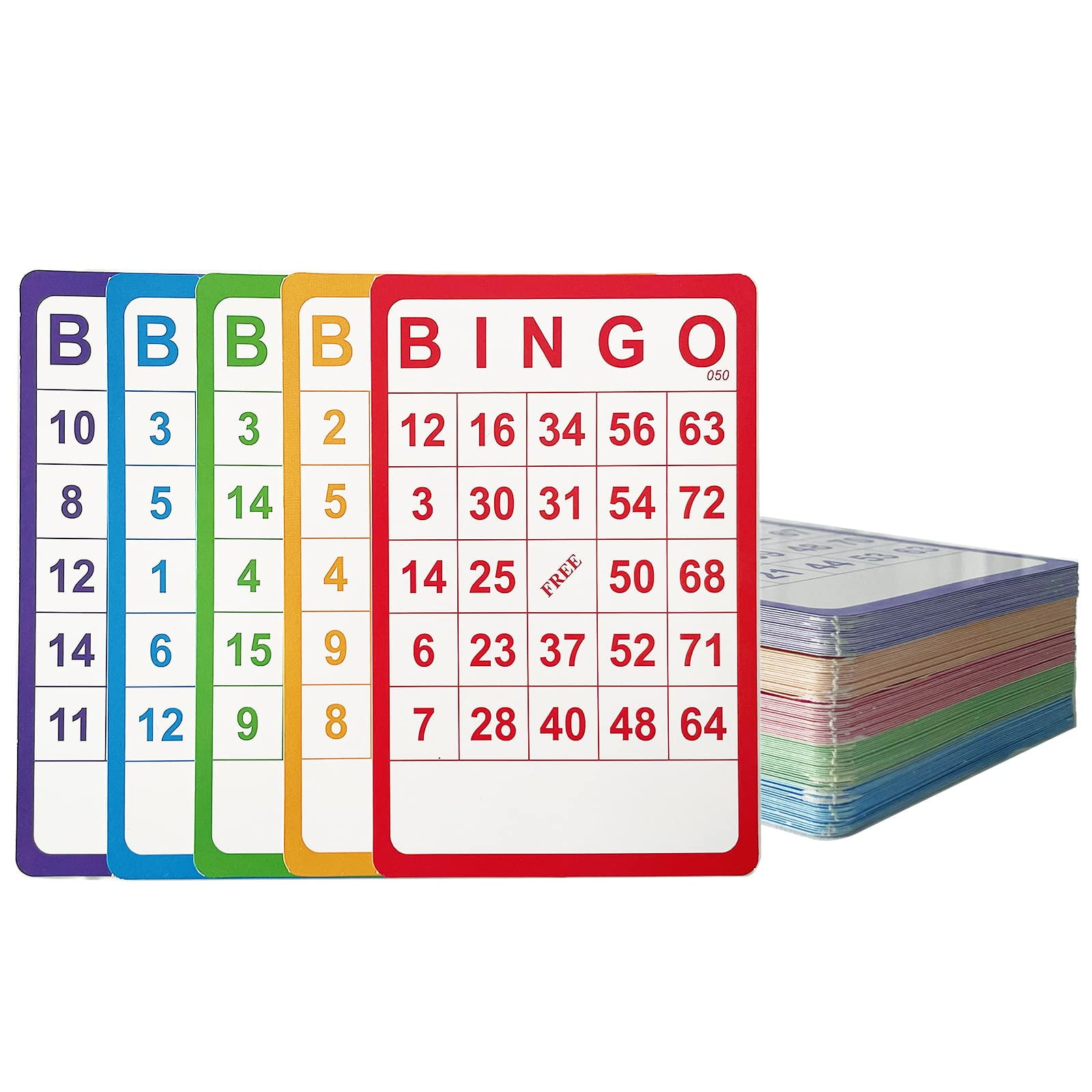 Yuanhe 100 Bingo Cards MMF7 Resuable Bingo Paper Game Cardstock Bulk, 5 ...