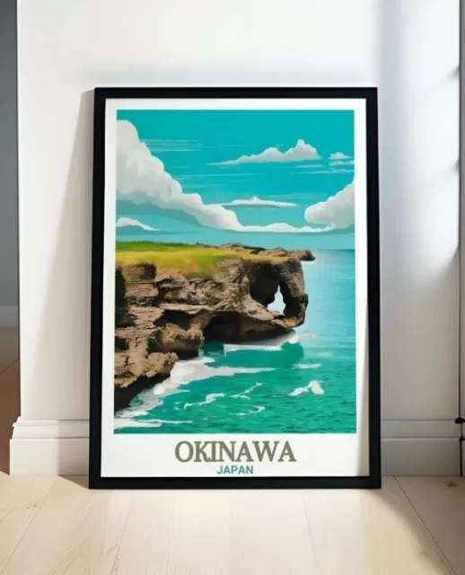 Okinawa Island Travel Poster - Cape Manzamo Prints And Okinawa NO ...