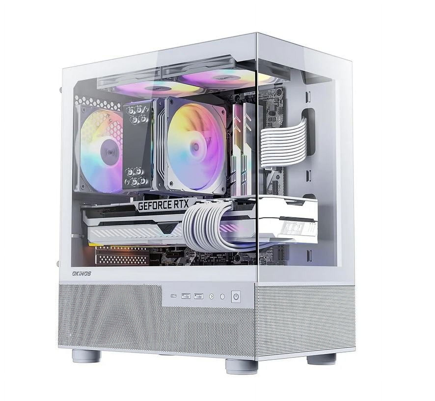 Okinos Aqua 3, Micro ATX Case, MATX PC Case with 3 x 120mm ARGB Fan Pre ...