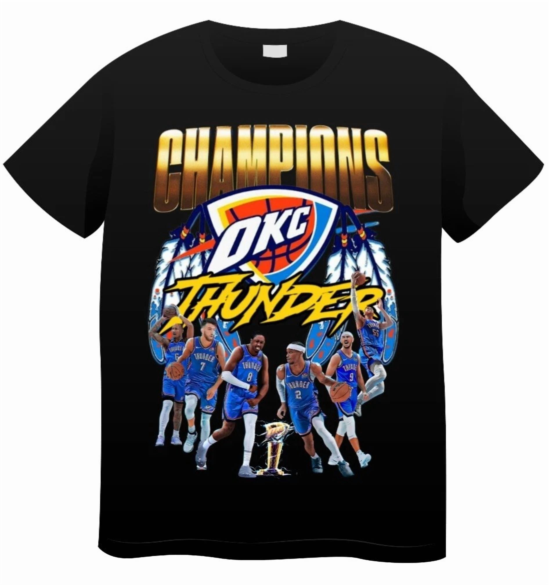 Oklahoma City 2025 Thunder Championship Starting 5 T-Shirt All Size ...