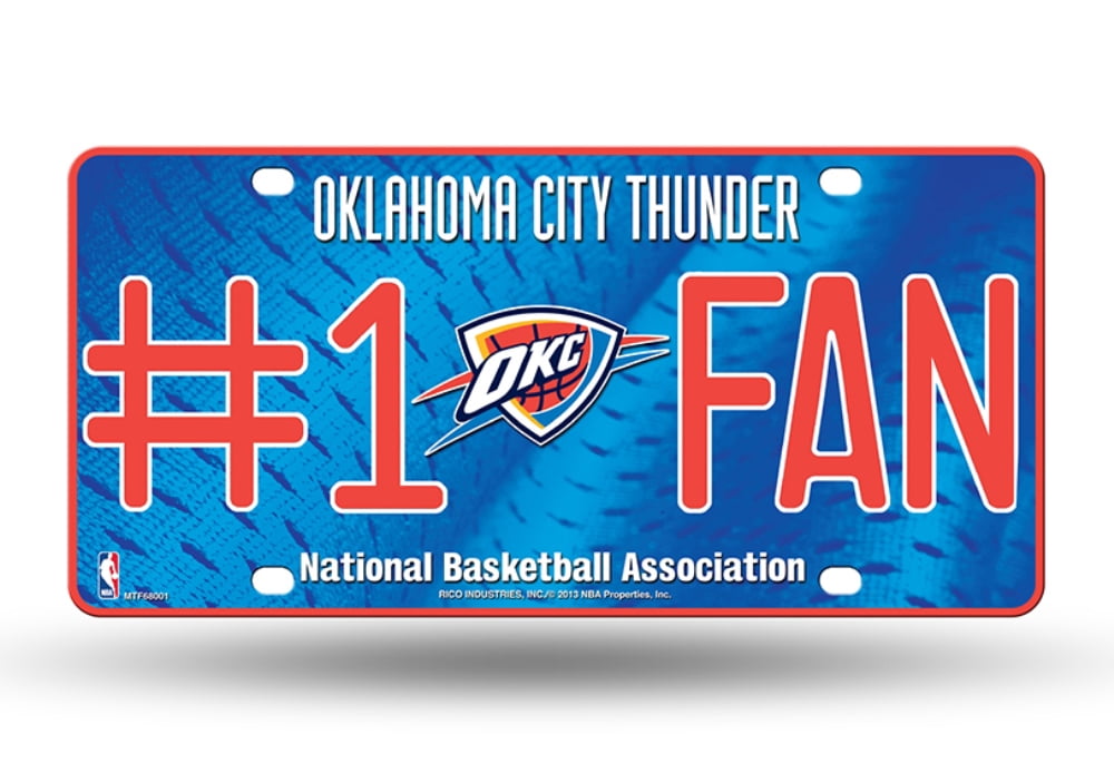Oklahoma City OKC #1 Fan Metal License Plate Tag Number One! Let's Go ...