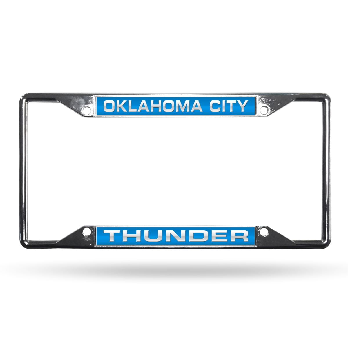 Thunder Basketball Four Corner EZ View Chrome Metal Laser License Plate ...