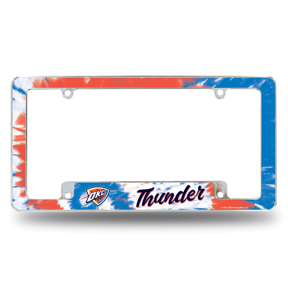 Oklahoma City-Basketball-Thunder Chrome Metal License Plate Frame with ...