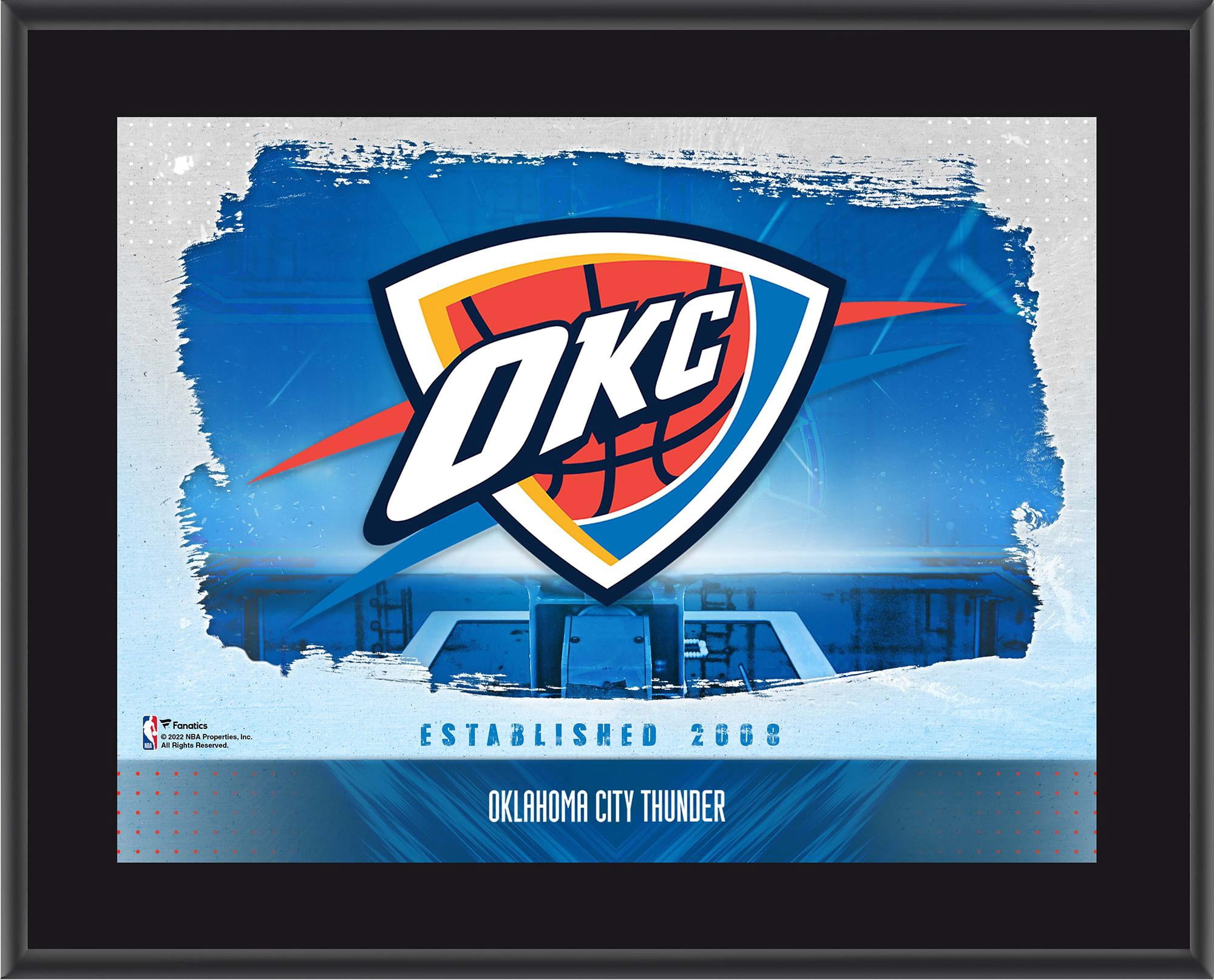 Oklahoma City Thunder 10.5" x 13" Sublimated Horizontal Team Logo ...