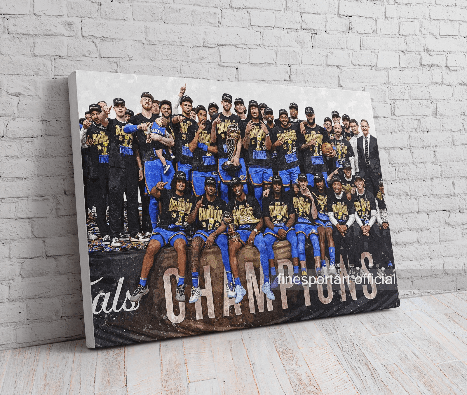 Oklahoma City Thunder 2025 NBA Champions Commemorative Poster ...
