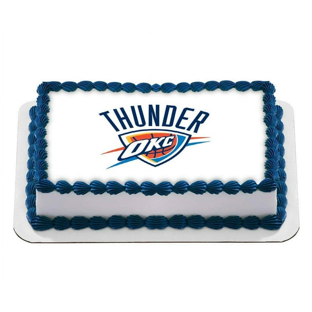 Oklahoma City Thunder Edible Cake Image Topper Personalized Birthday ...