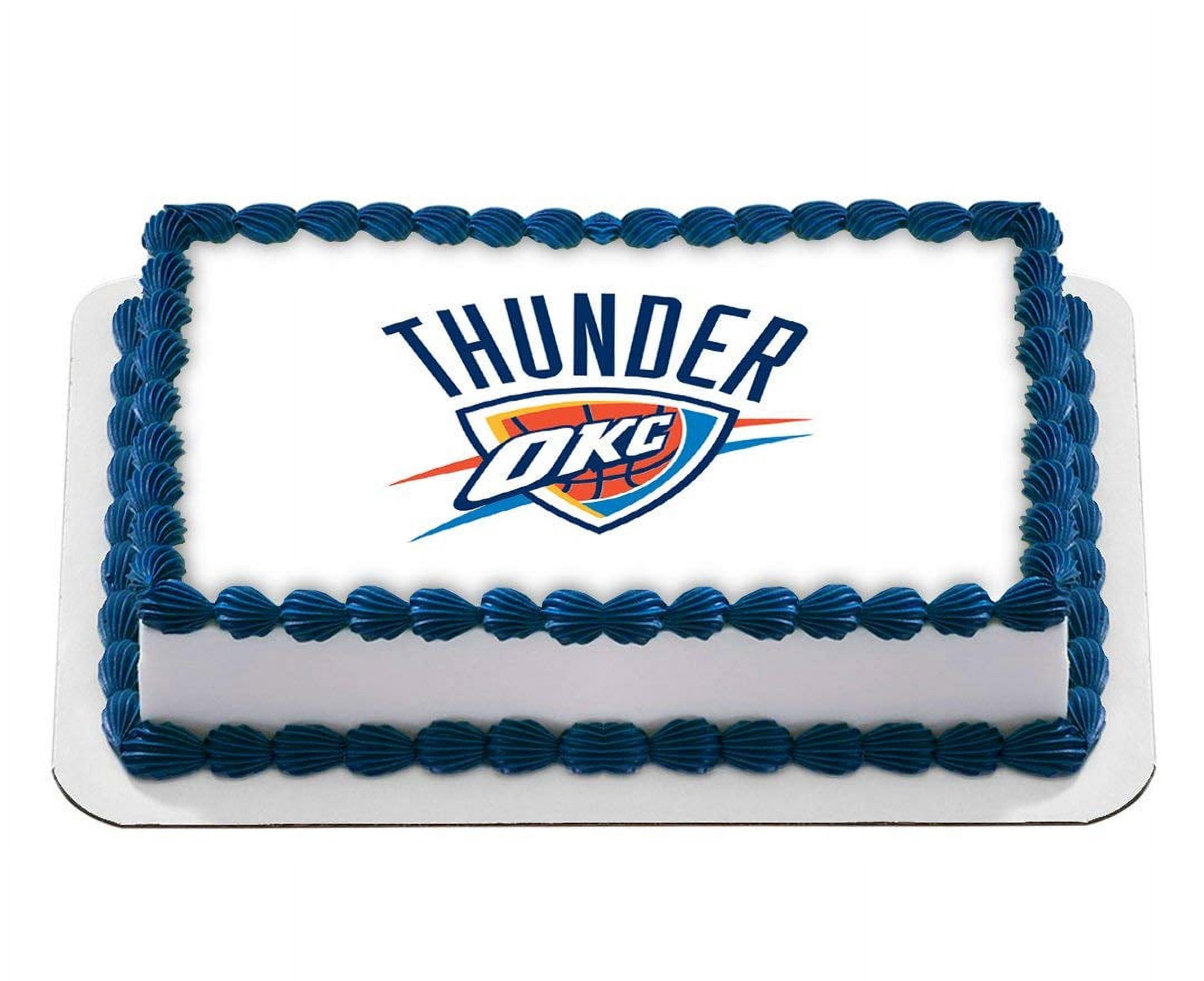 Oklahoma City Thunder - Edible Cake Topper - 11.7 x 17.5 Inches 1/2 ...