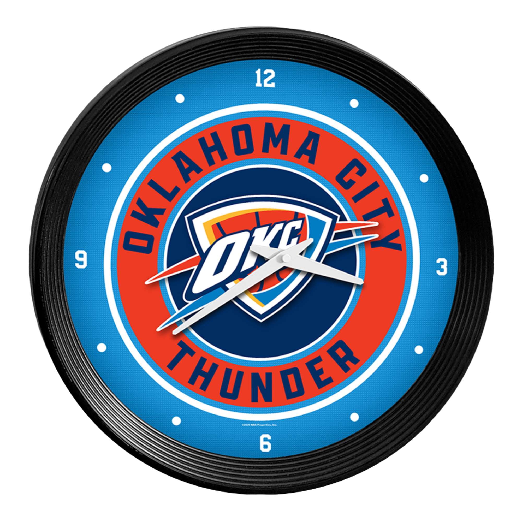 Oklahoma City Thunder 15" Ribbed Frame Wall Clock - Walmart.com