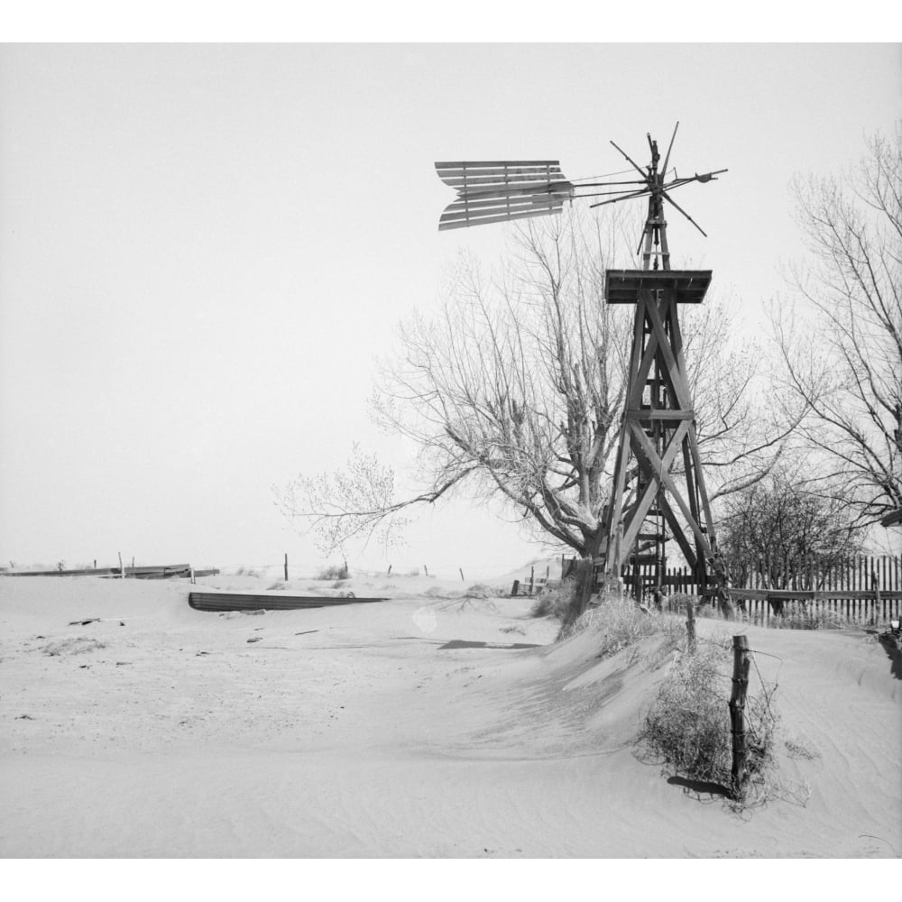 Oklahoma Farm 1936. Na Windmill And Tank On An Abandoned Farm In ...