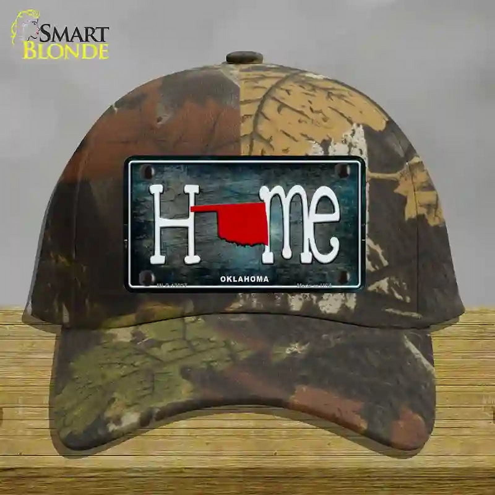 Oklahoma Home State Outline Novelty License Plate Hat Cotton Camoflauge ...