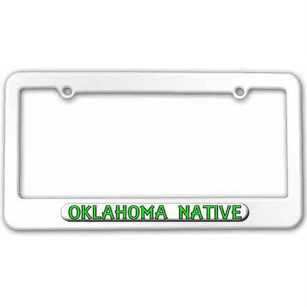 Oklahoma Native, State Pride License Plate Tag Frame, Multiple Colors ...