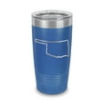 Oklahoma Outline Tumbler 20 oz - Laser Engraved w/ Clear Lid ...