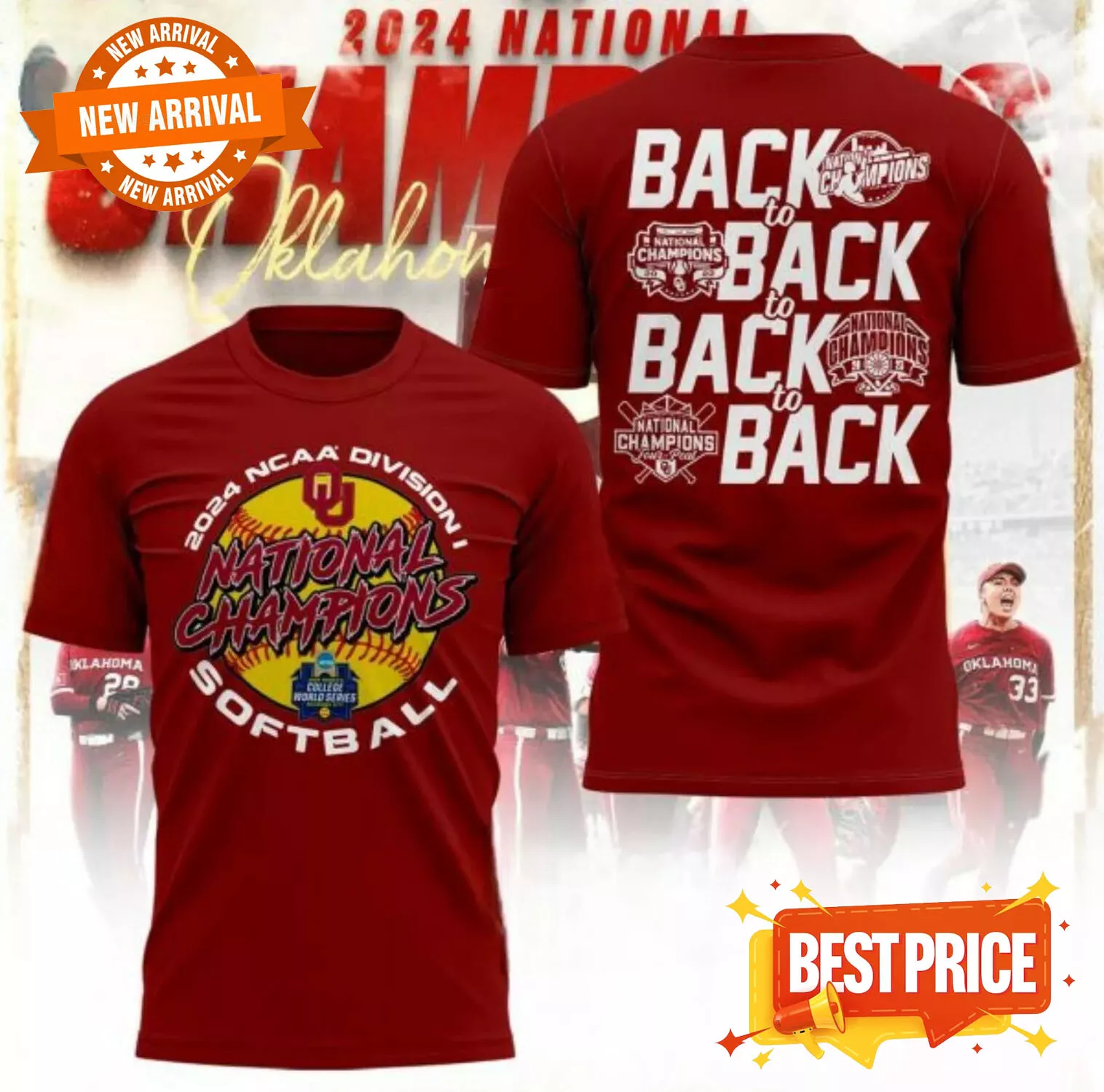 Oklahoma S.ooners 2024 Division Softball National Champions Back To ...