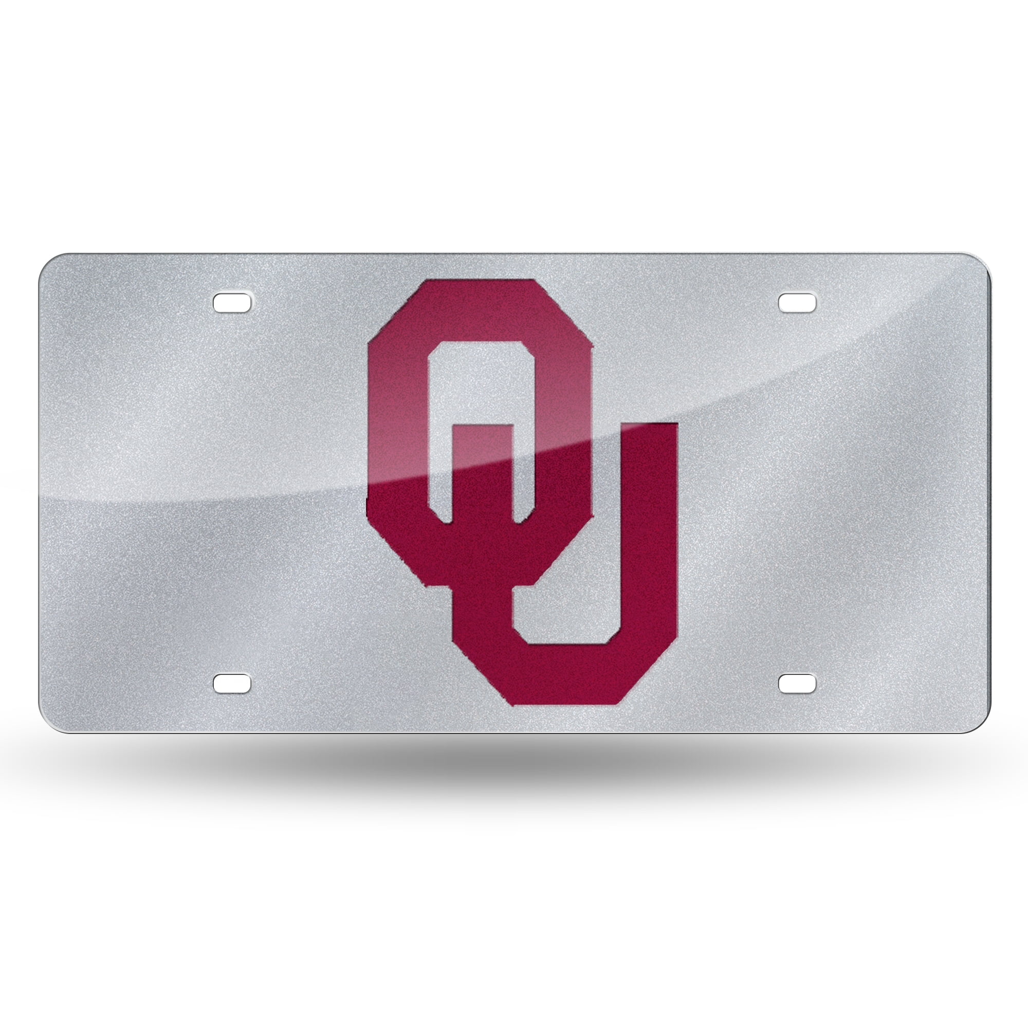 Oklahoma Sooner's - Silver Glitter Bling Look - Laser License Plate ...