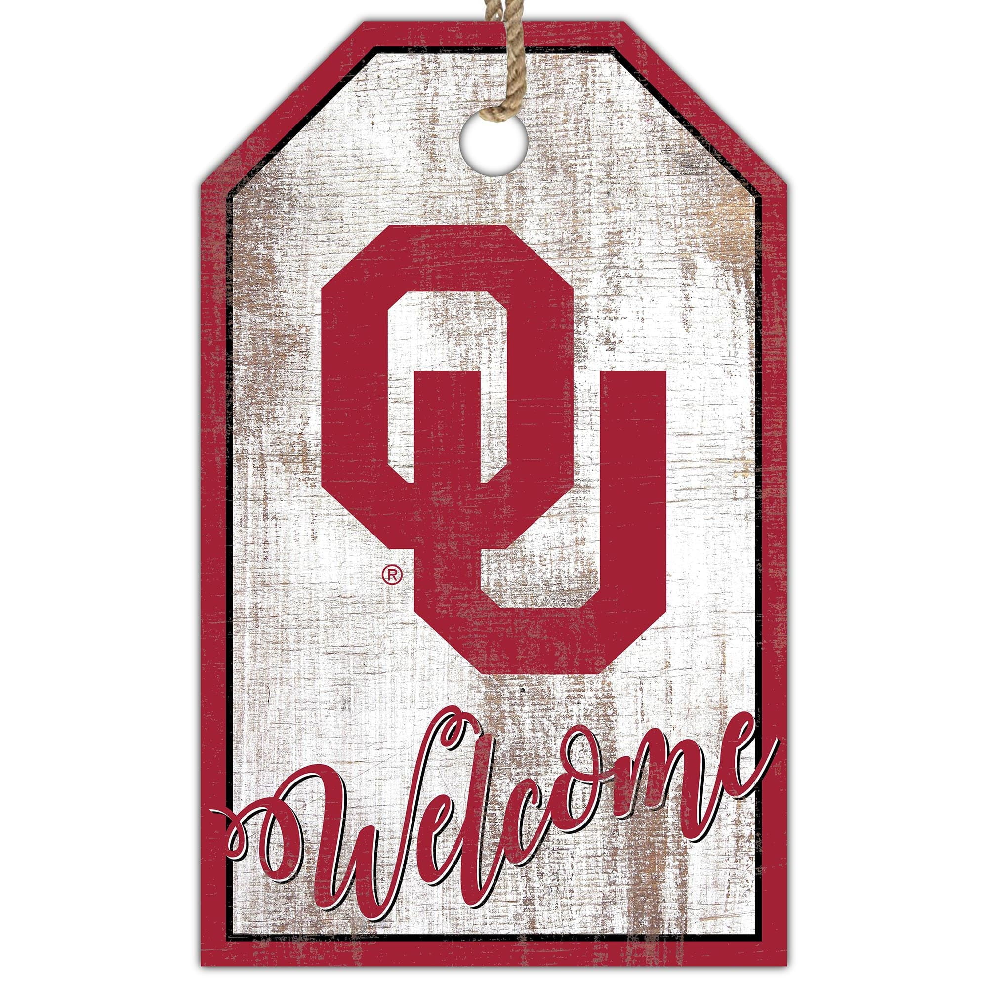 Oklahoma Sooners 11'' x 19'' Welcome Team Tag Sign - Walmart.com