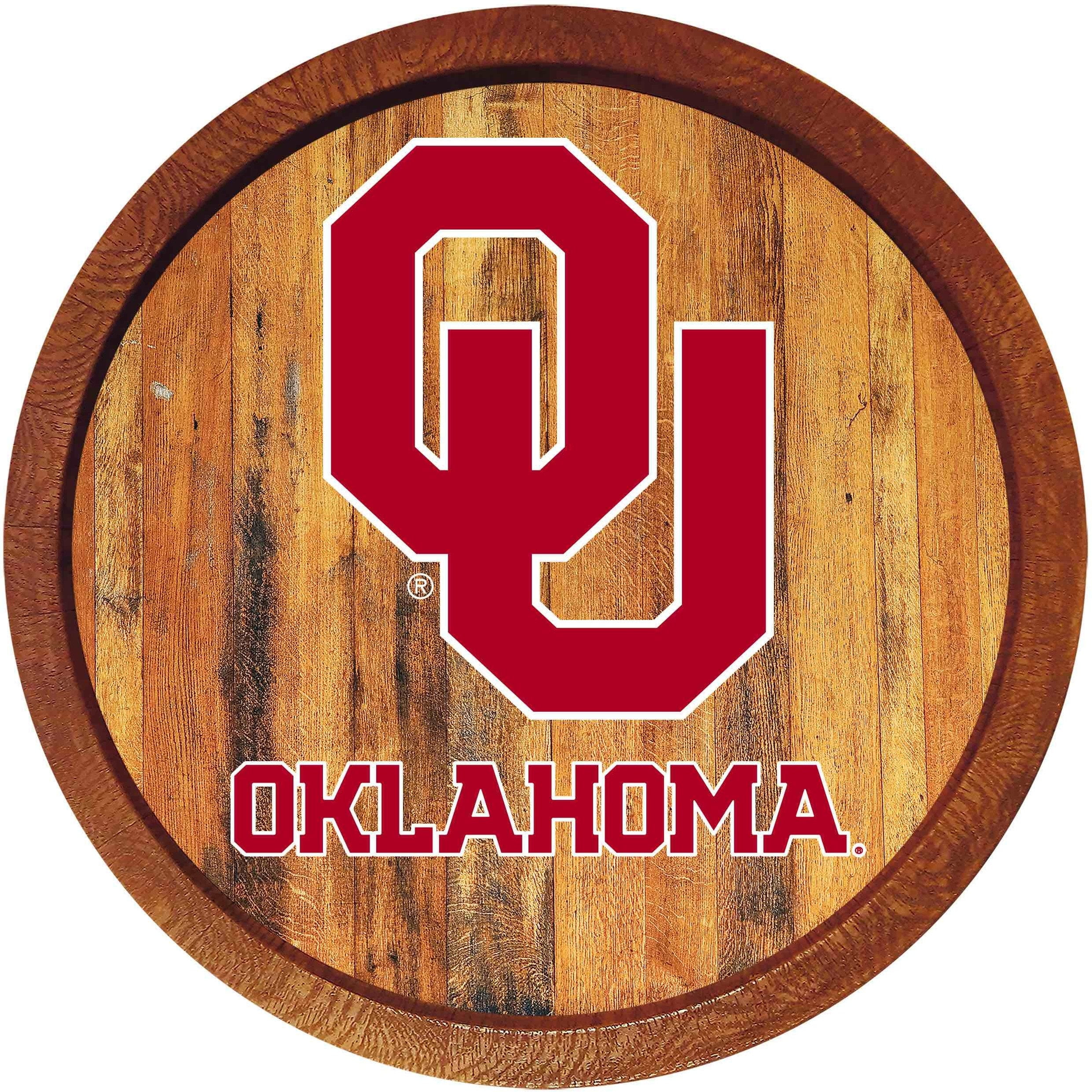Oklahoma Sooners 21'' x 21'' Color Logo Faux Barrel Top Sign - Walmart.com