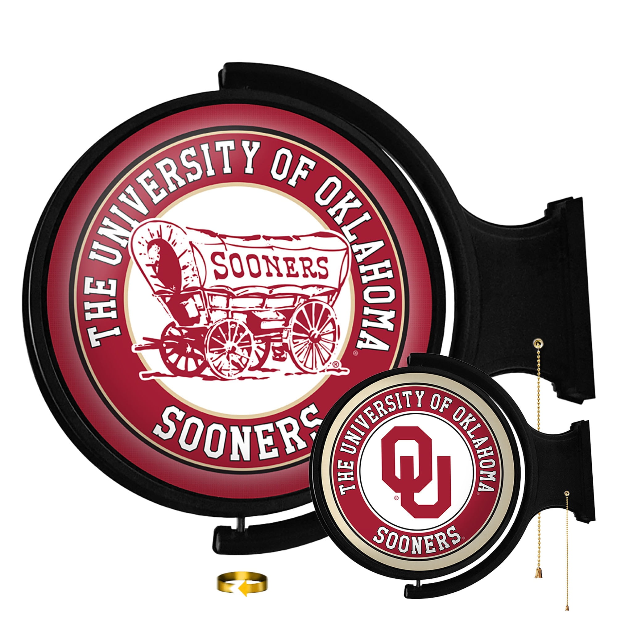 Oklahoma Sooners 21'' x 23'' Rotating Lighted Wall Sign - Walmart.com