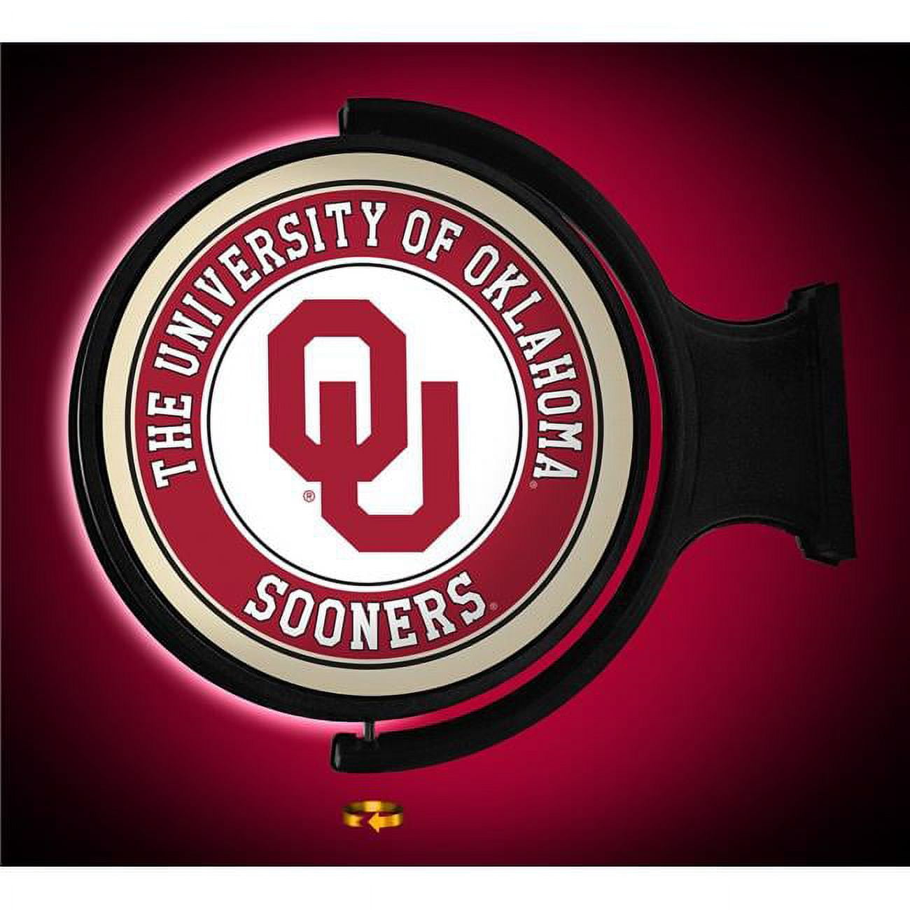 Oklahoma Sooners 23'' x 21'' Team Illuminated Rotating Wall Sign ...