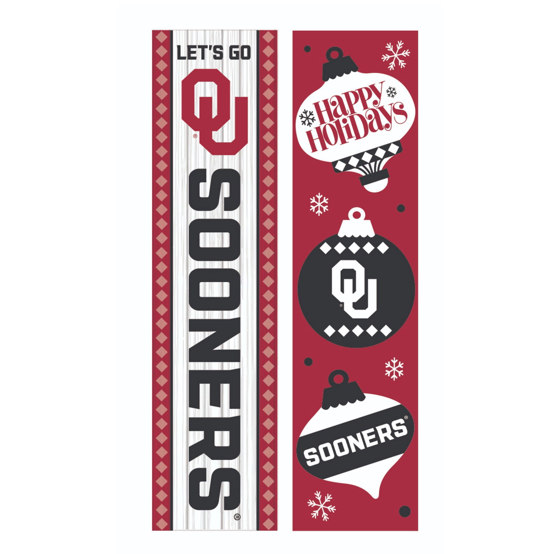 Oklahoma Sooners 47" Double Sided Christmas Leaner Fan Sign - Walmart.com