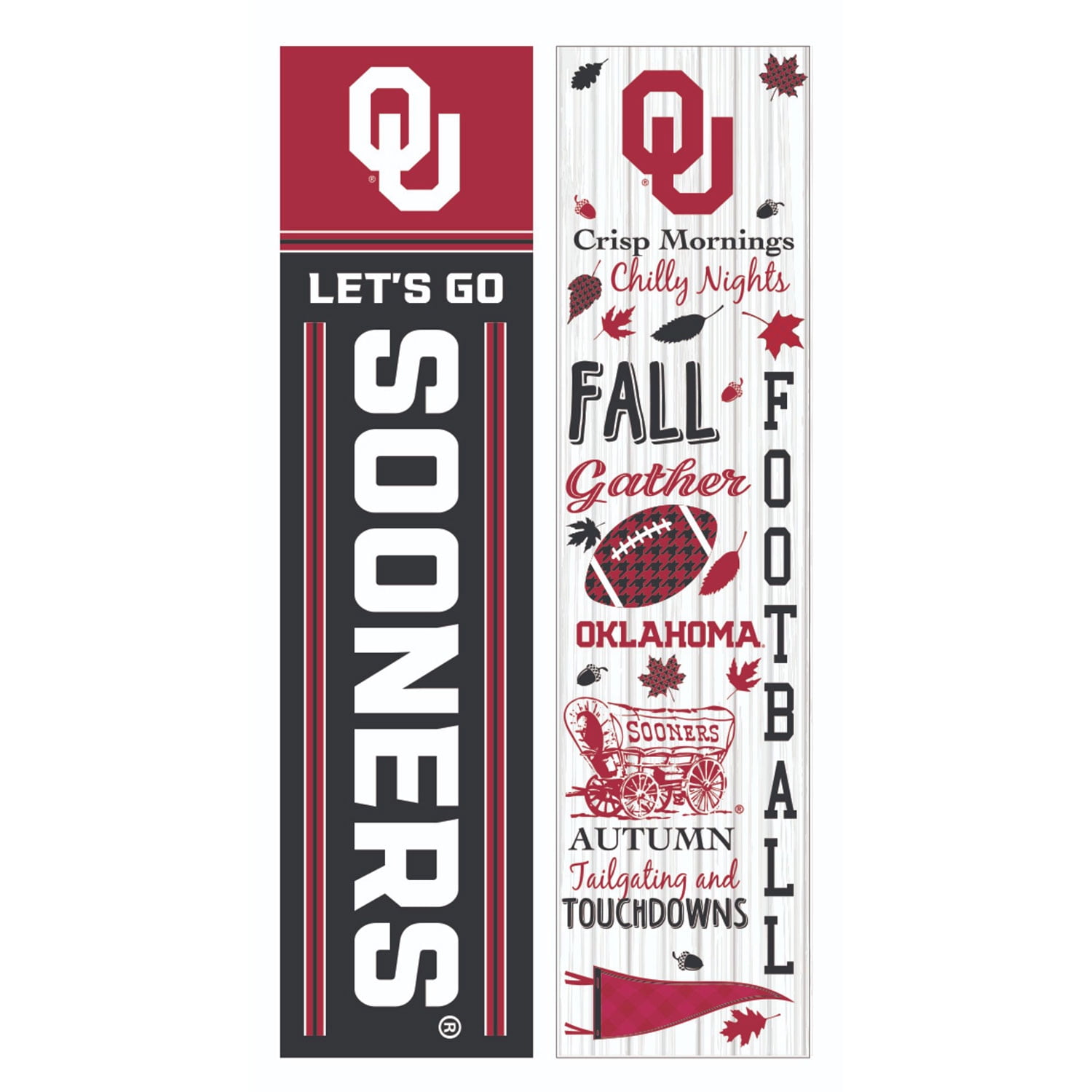 Oklahoma Sooners 47" Double Sided Fall Leaner Fan Sign - Walmart.com