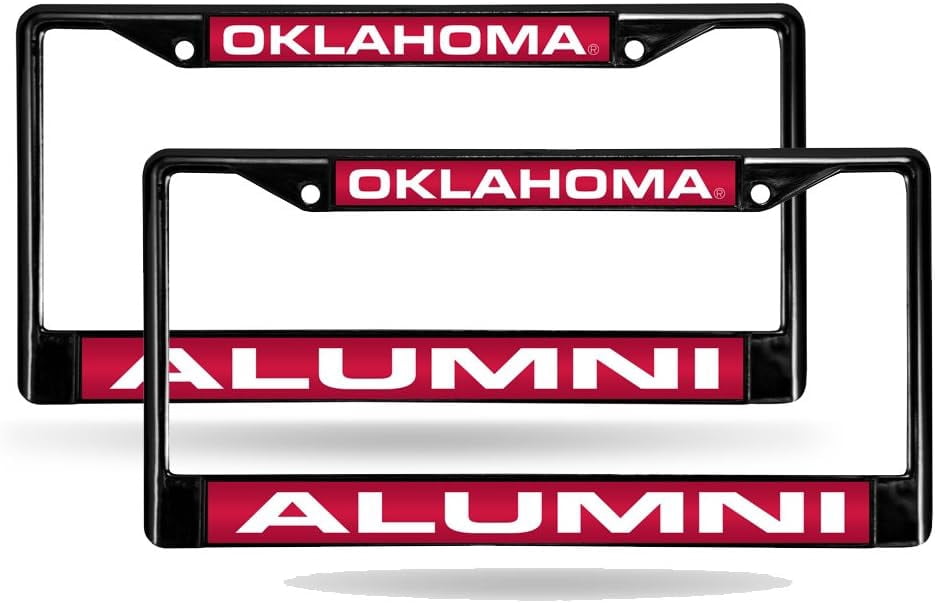 Oklahoma-Sooner's Alumni Black Metal Laser Cut License Plate Frame ...