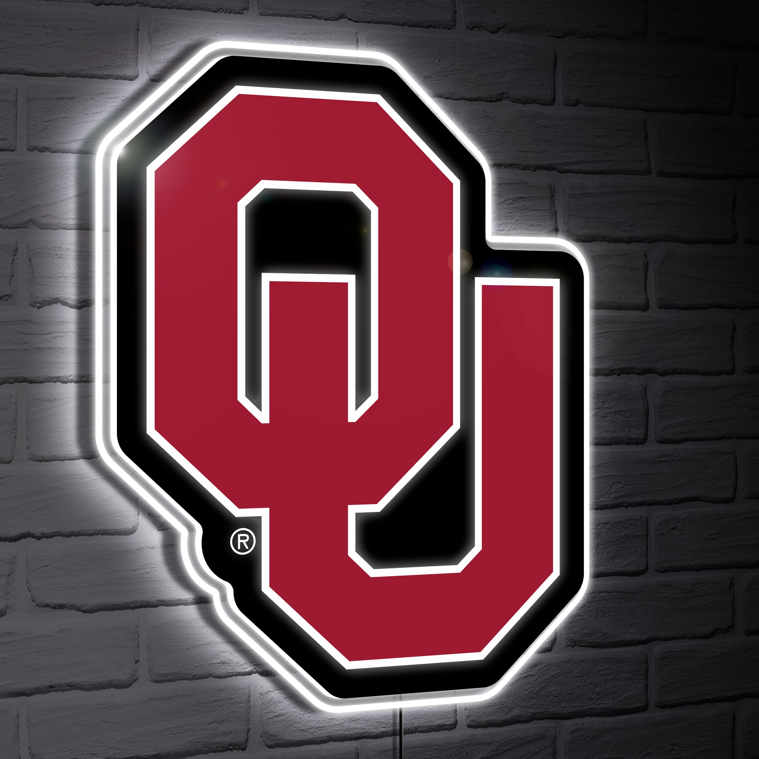 Oklahoma Sooners LED Team Logo Shaped Lighted Wall Sign - Walmart.com