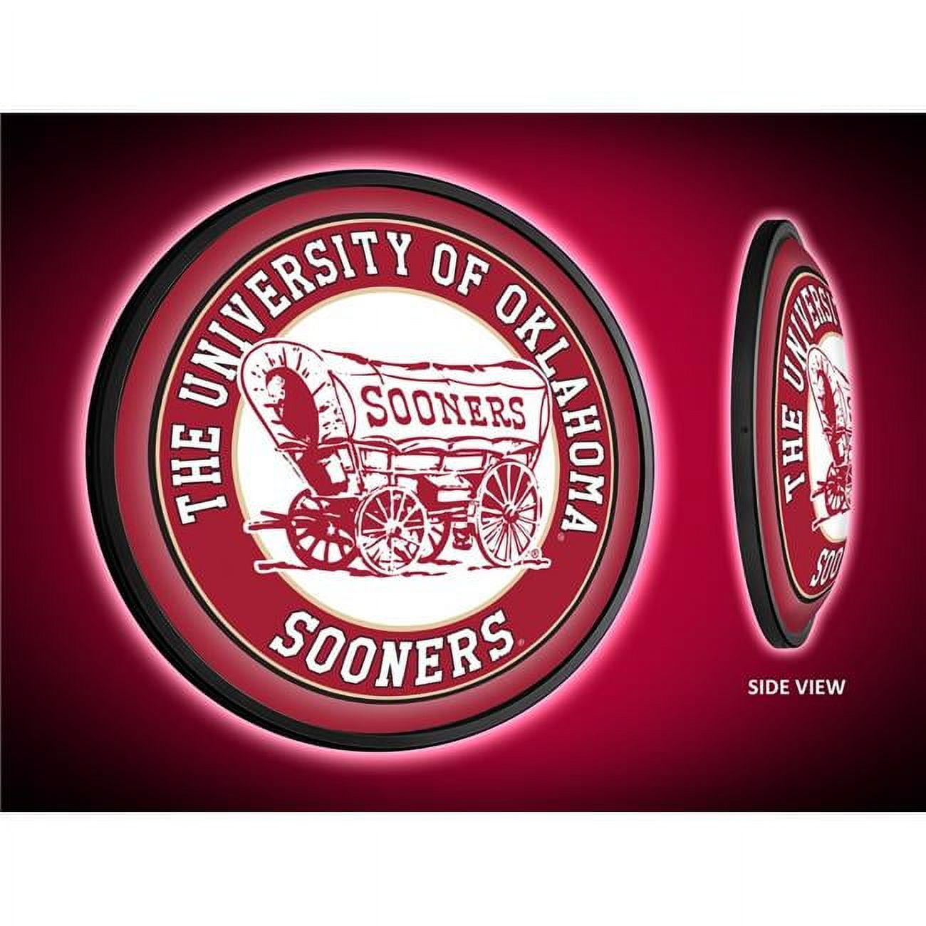 Oklahoma Sooners: Schooner - Round Slimline Lighted Wall Sign - Walmart.com
