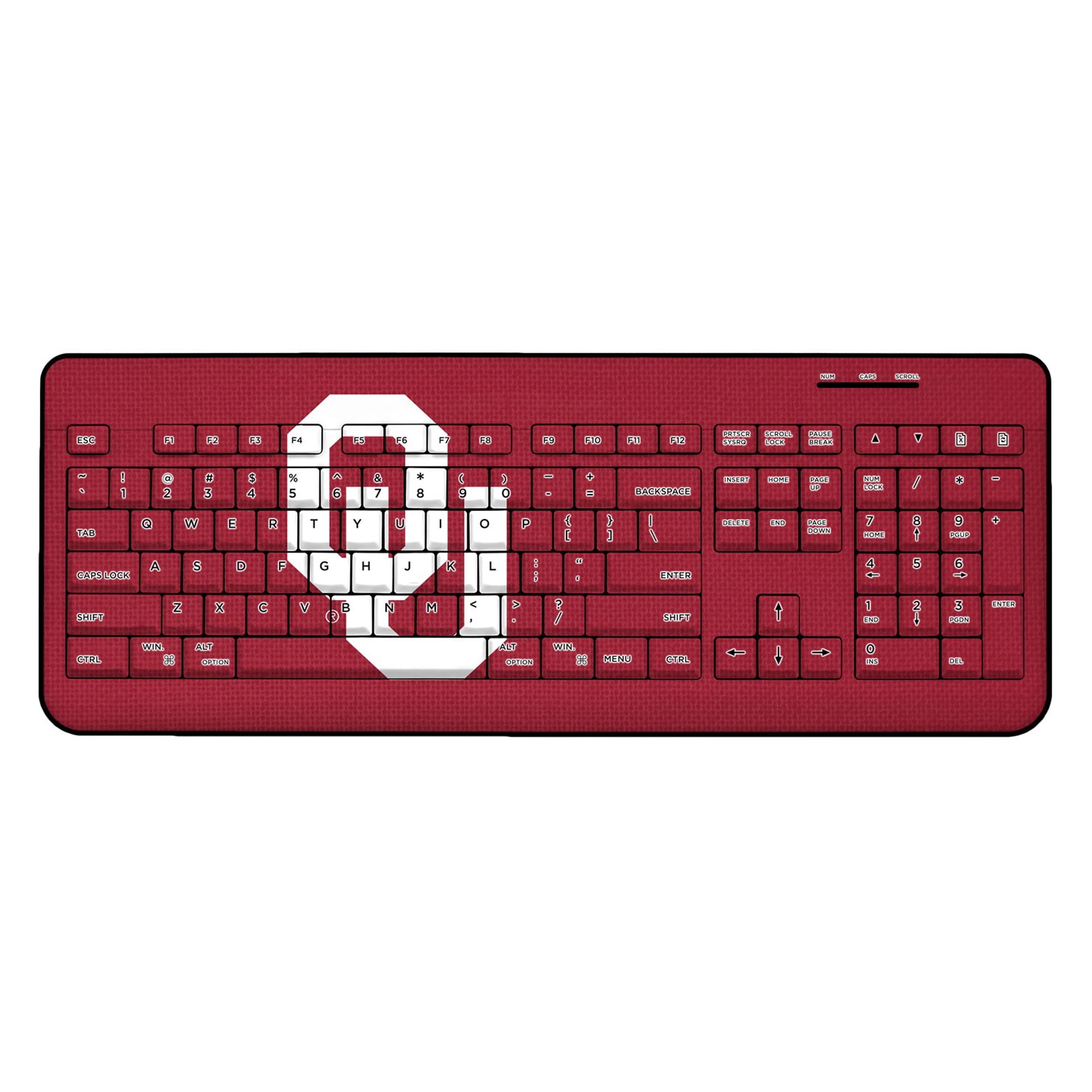 Oklahoma Sooners Solid Design Wireless Keyboard - Walmart.com