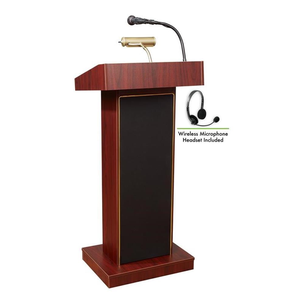 Oklahoma Sound Orator Series 46" Modern Wood Lectern in Mahogany ...