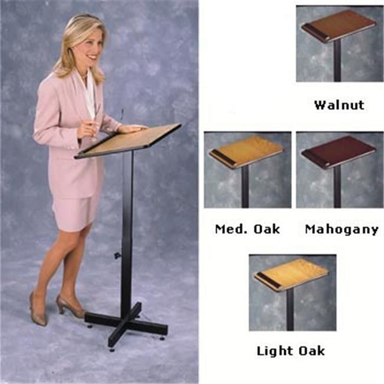 Oklahoma Sound Portable Presentation Lectern Stand - Cherry - Walmart.com