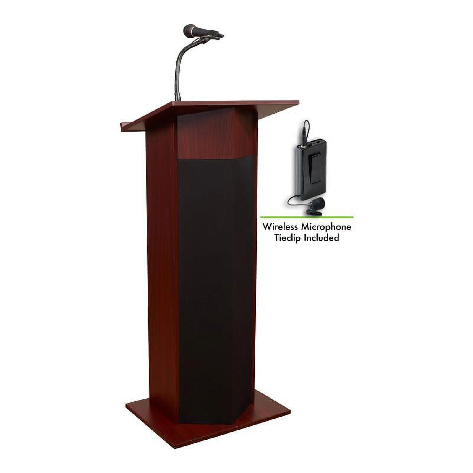 Oklahoma Sound Power Plus Lectern with Tie Clip/Lavalier Mic in ...