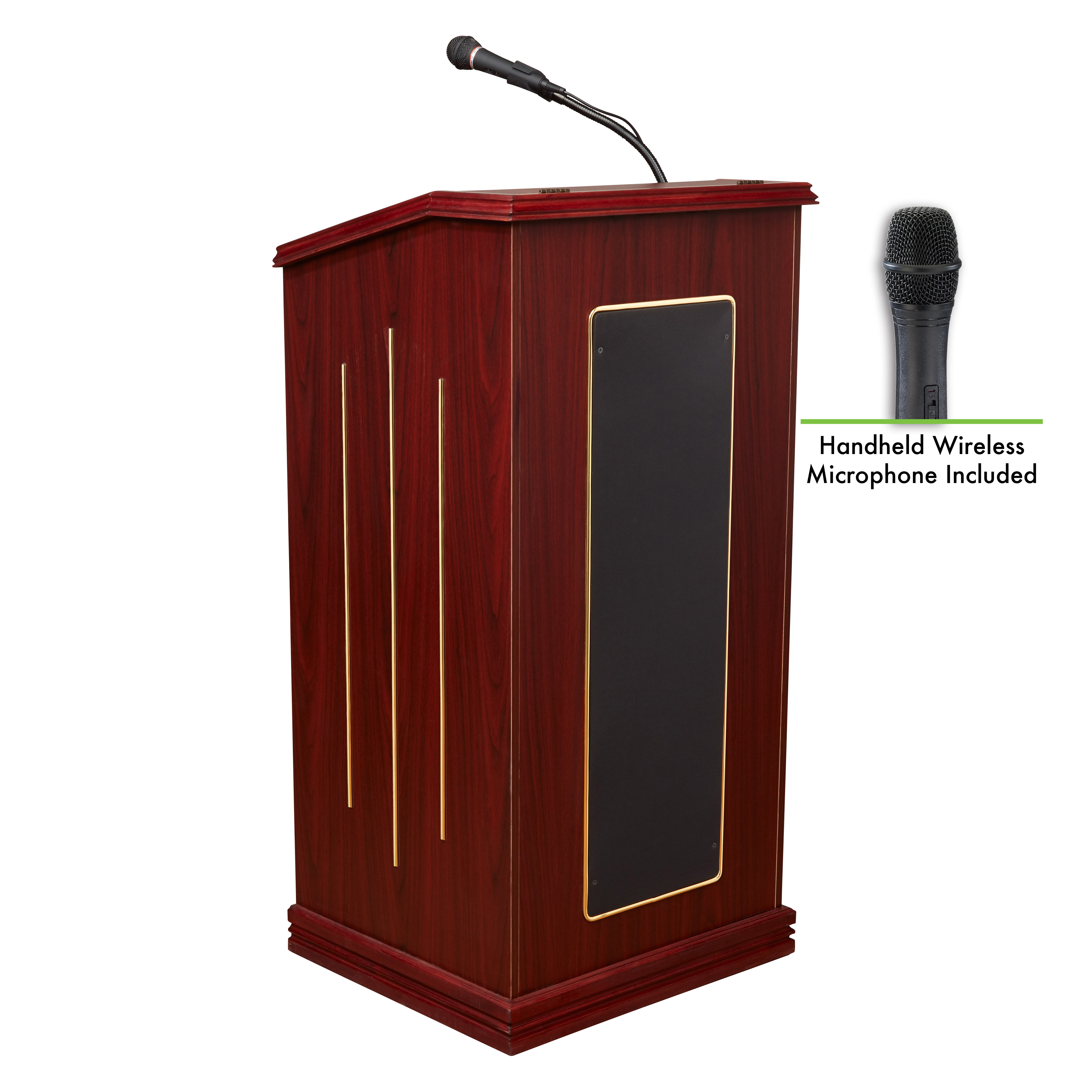 Oklahoma Sound® Prestige Sound Lectern with Wireless Handheld Mic ...
