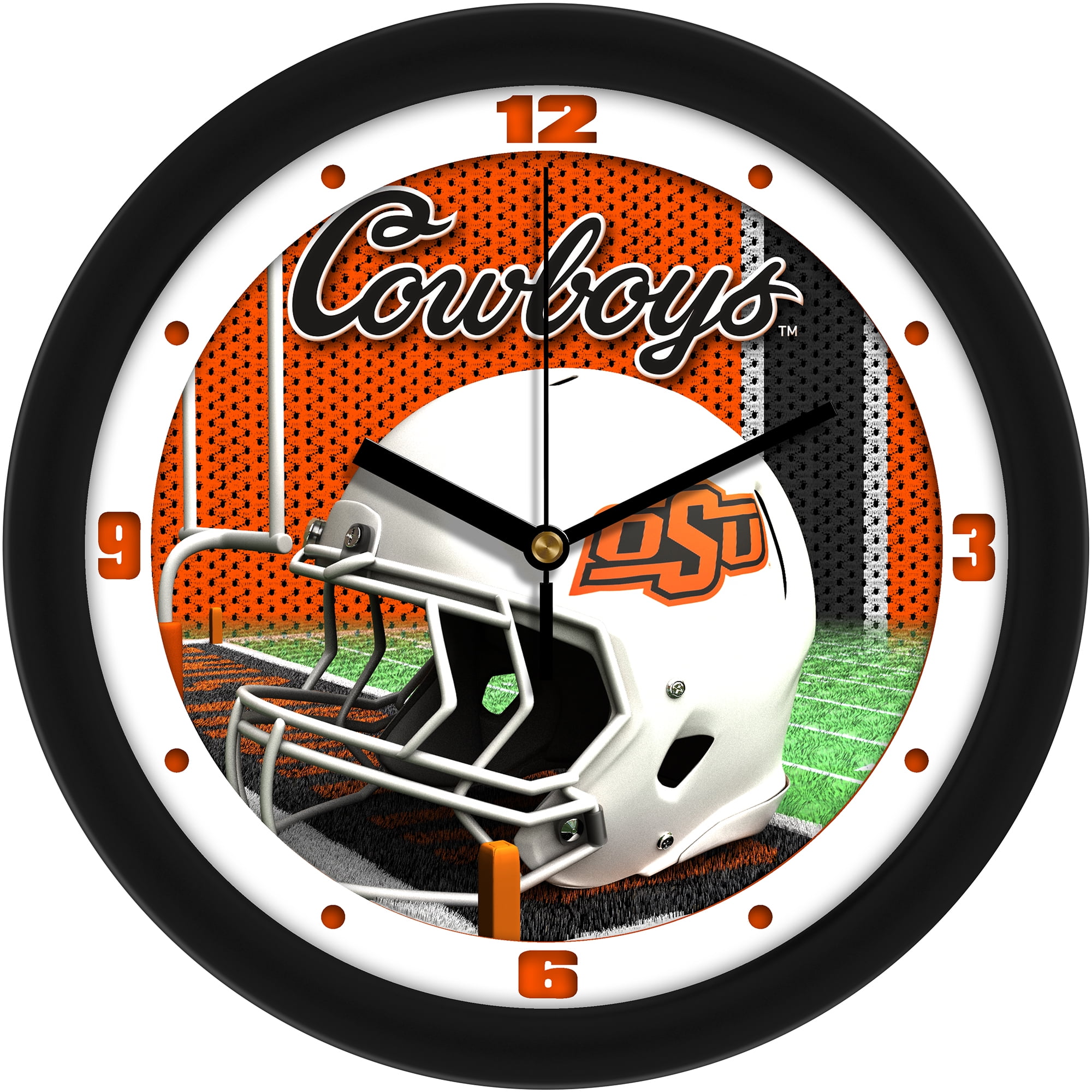 Oklahoma State Cowboys 11.5'' Suntime Premium Glass Face Football ...