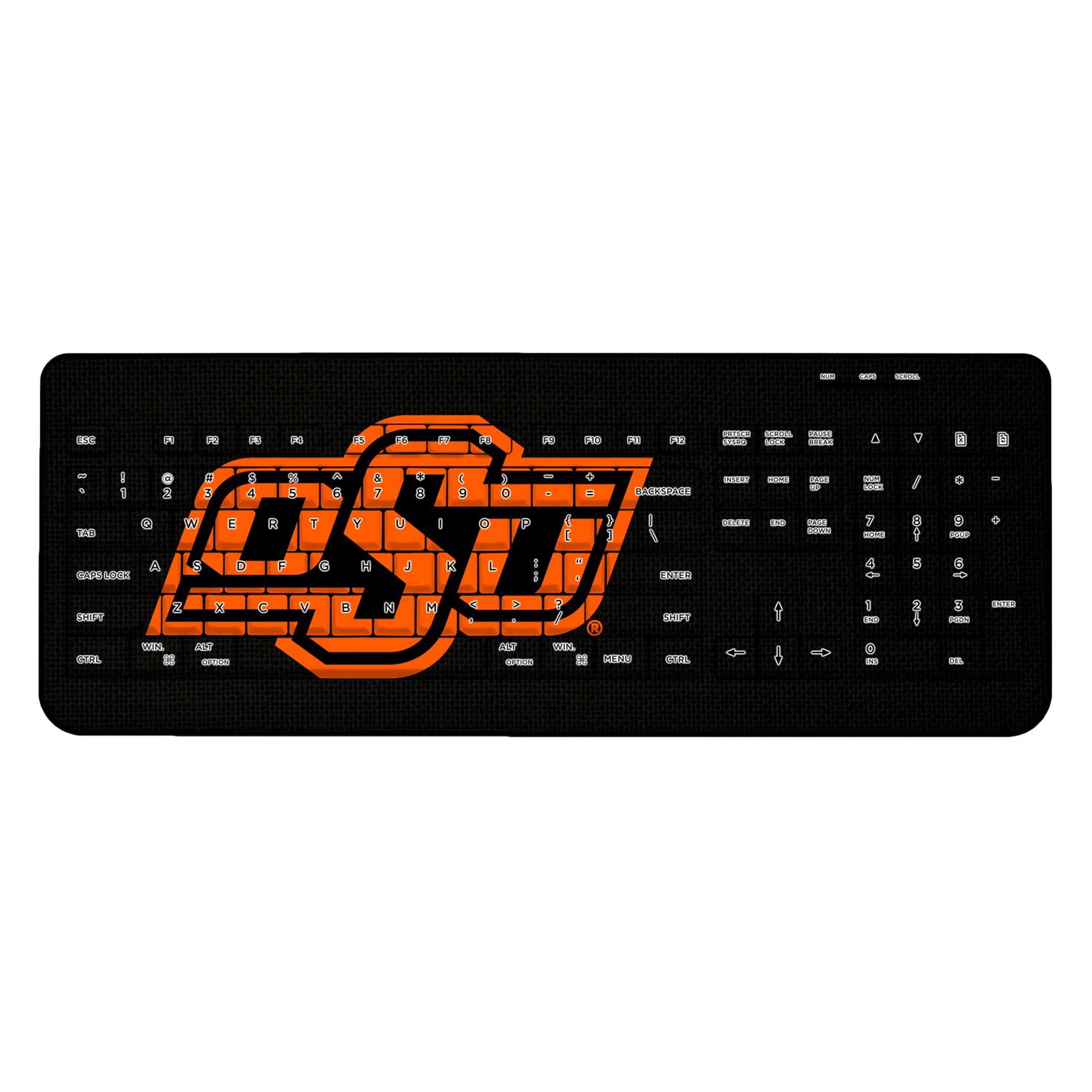 Oklahoma State Cowboys Solid Design Wireless Keyboard - Walmart.com