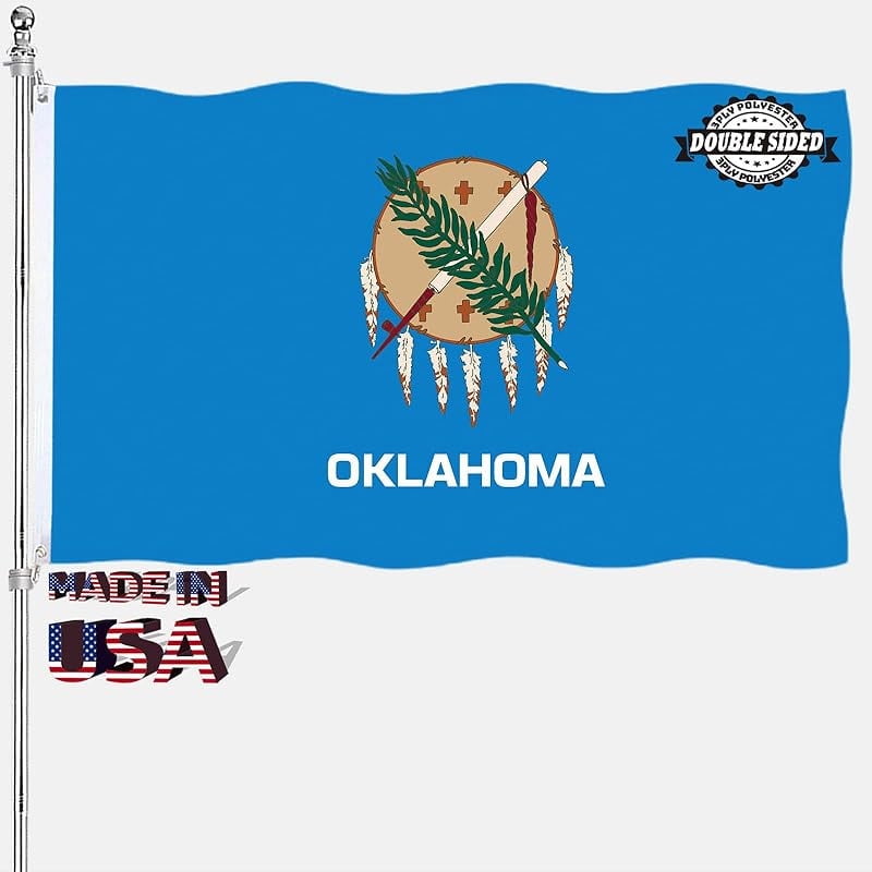 Oklahoma State Flag 3x5 Double Sided OK Flags Outdoor Heavy Duty 3 Ply ...