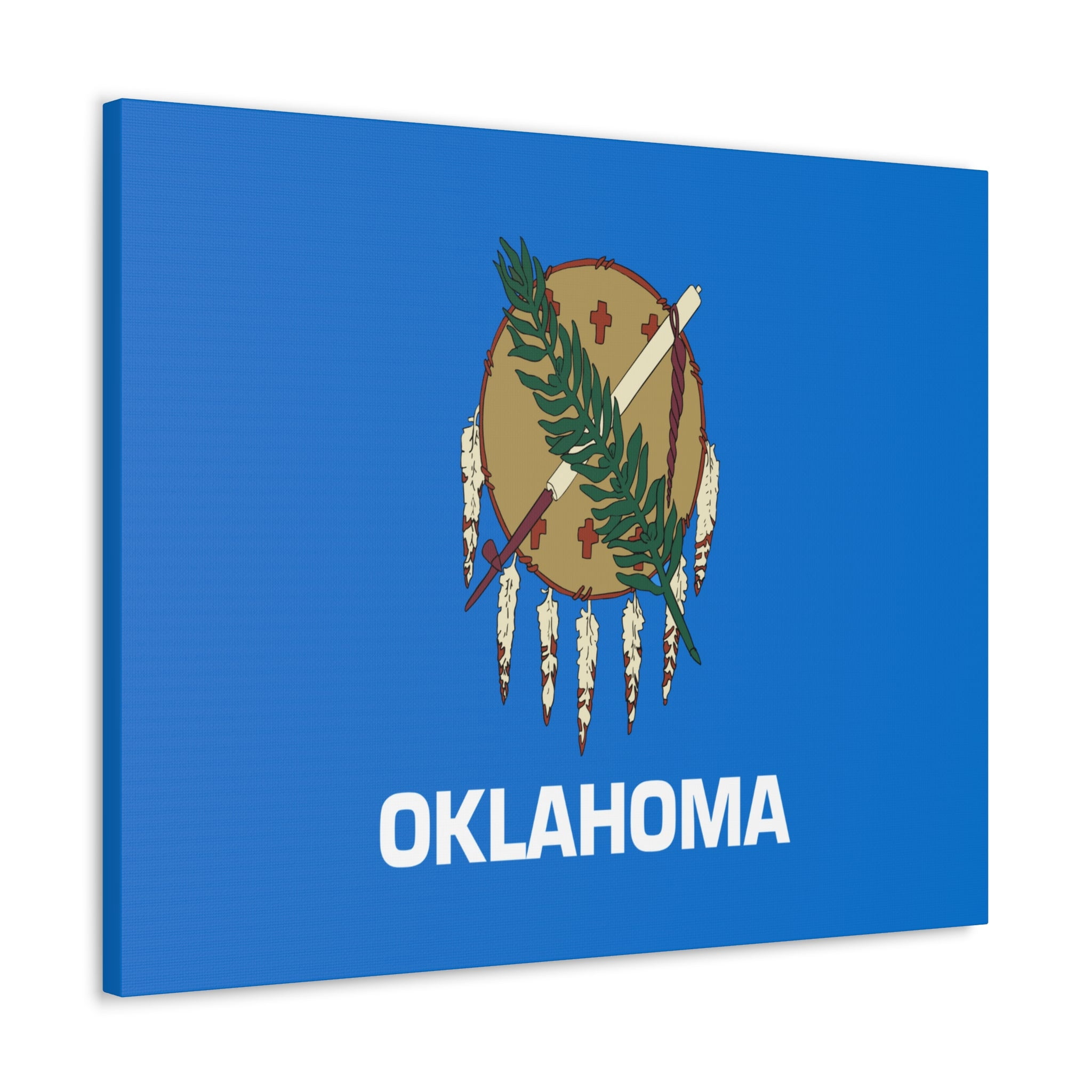 Oklahoma State Flag Canvas Vibrant Wall Art Unframed Home Decor ...