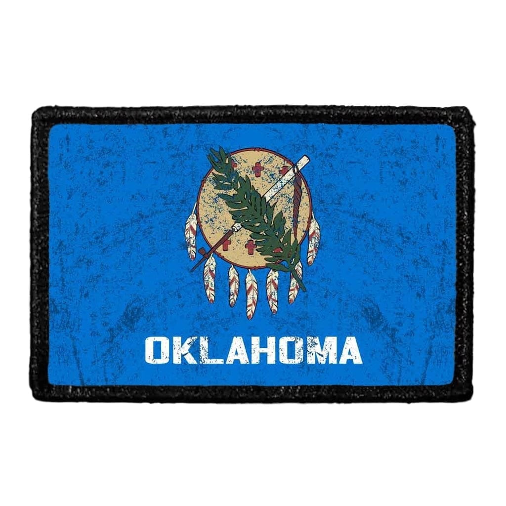 Oklahoma State Flag - Color - Distressed - Removable Patch - Walmart.com