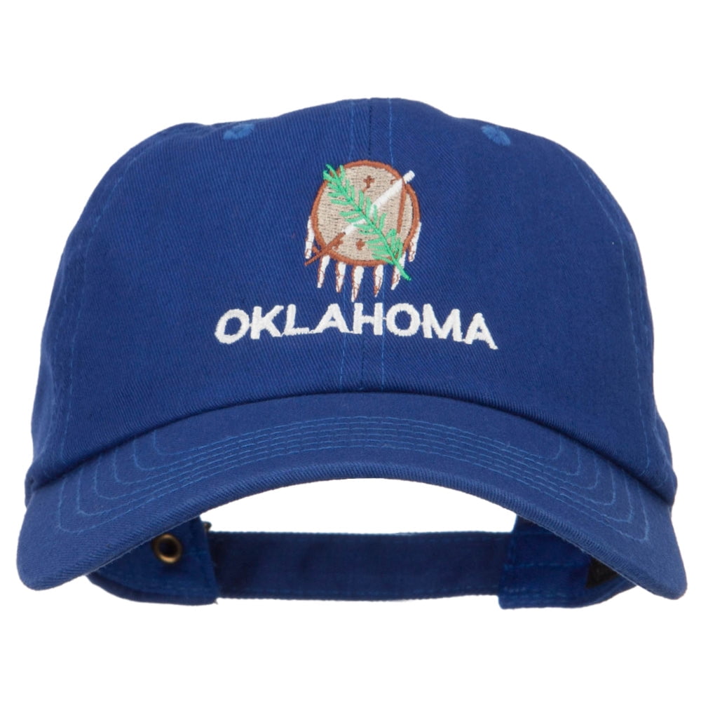 Oklahoma State Flag Embroidered Unstructured Washed Cap - Royal OSFM ...