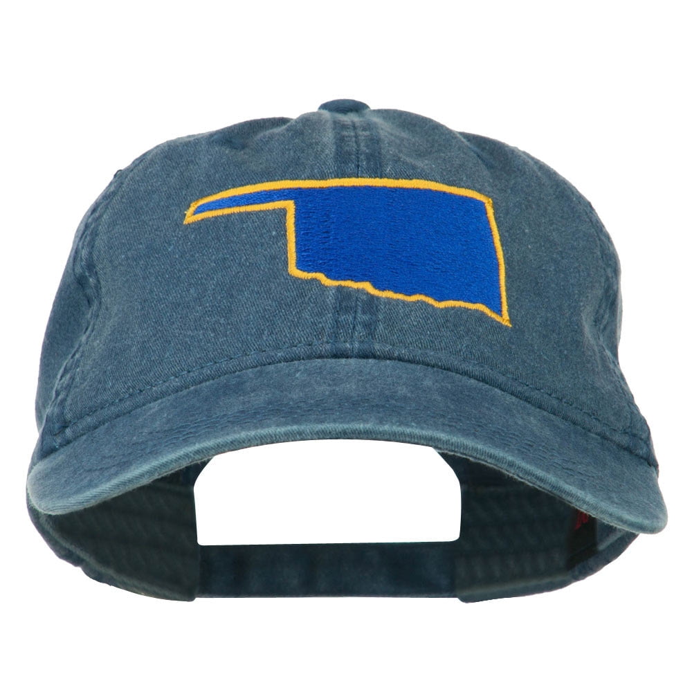 Oklahoma State Map Embroidered Cap - Navy OSFM - Walmart.com