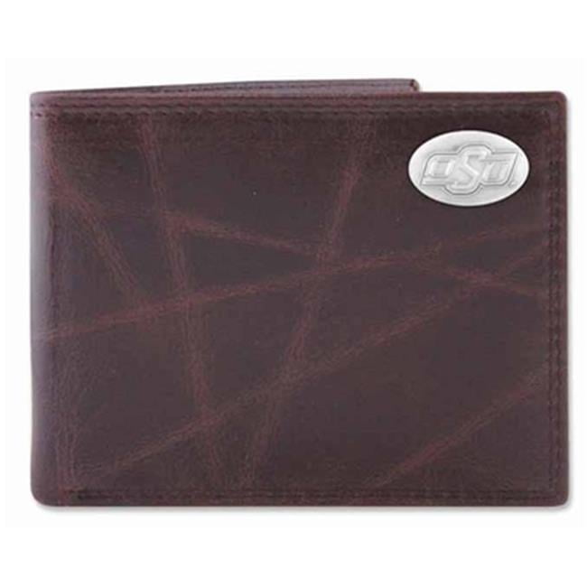 Oklahoma State Passcase Wrinkle Leather Wallet - Brown - Walmart.com