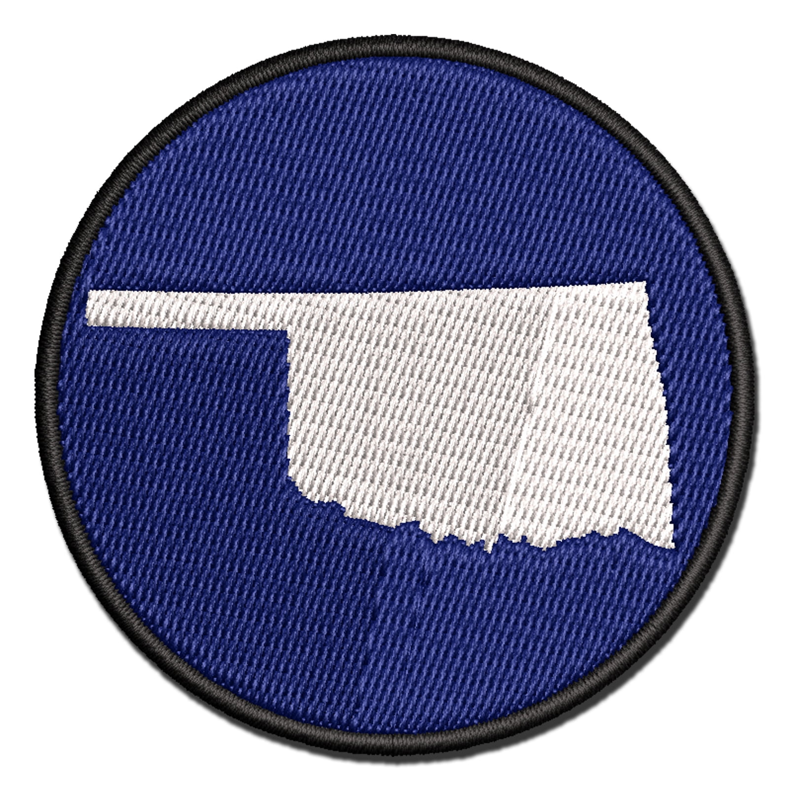 Oklahoma State Silhouette Applique Multi-Color Embroidered Iron-On ...