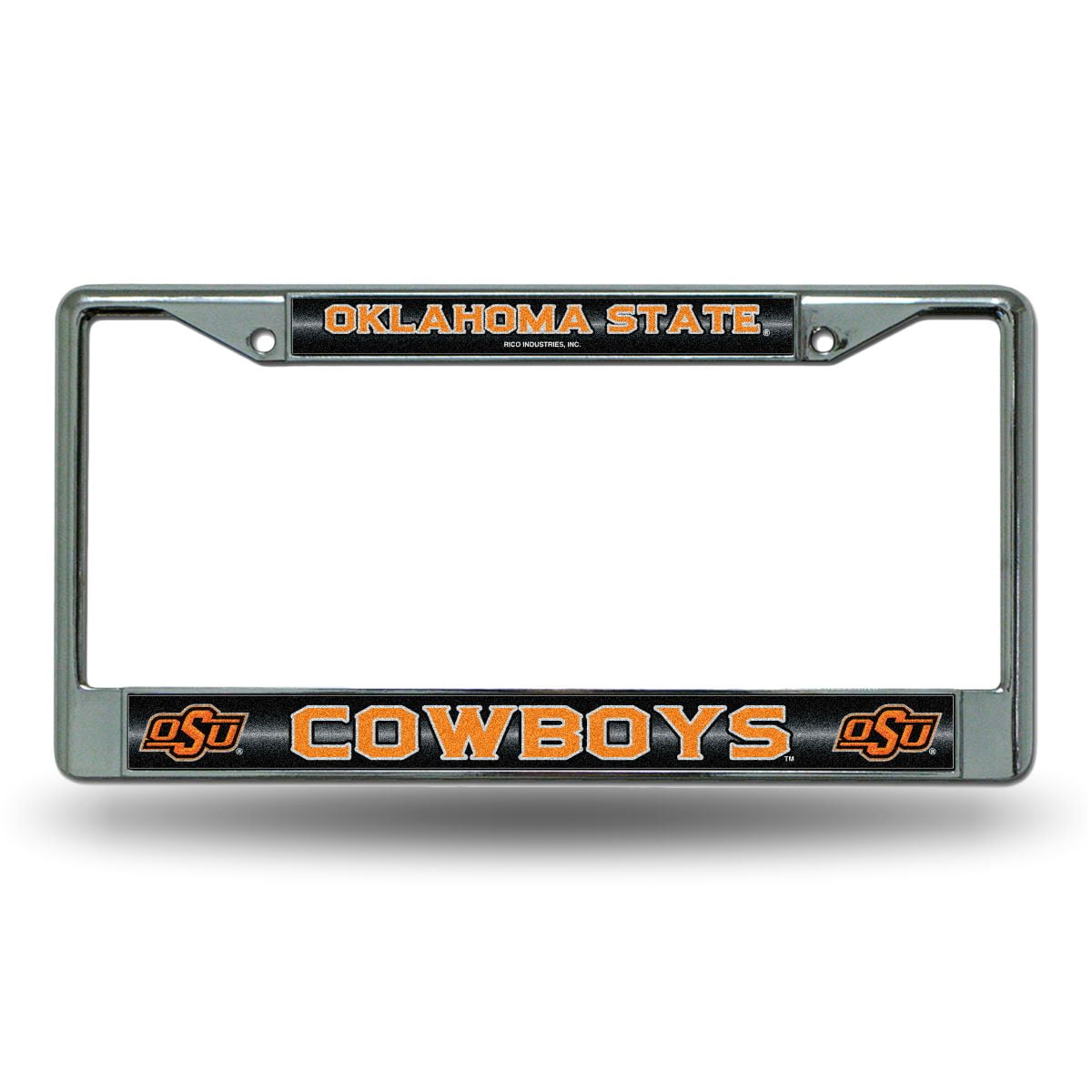 Oklahoma-St-OSU-Cowboy's Standard Size Chrome License Plate Frame - It ...