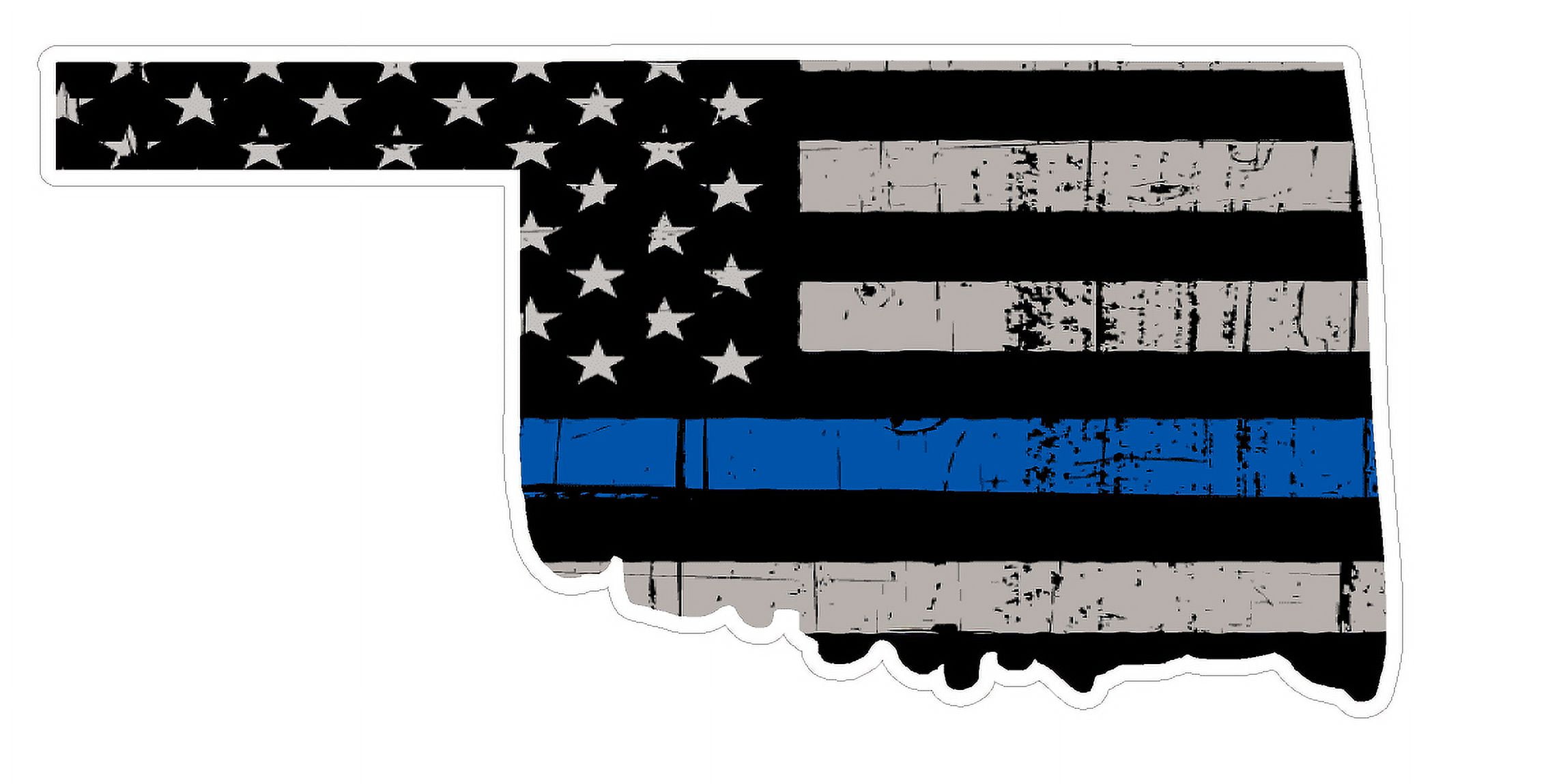 Oklahoma State (V37) Thin Blue Line Vinyl Decal Sticker Car/Truck ...
