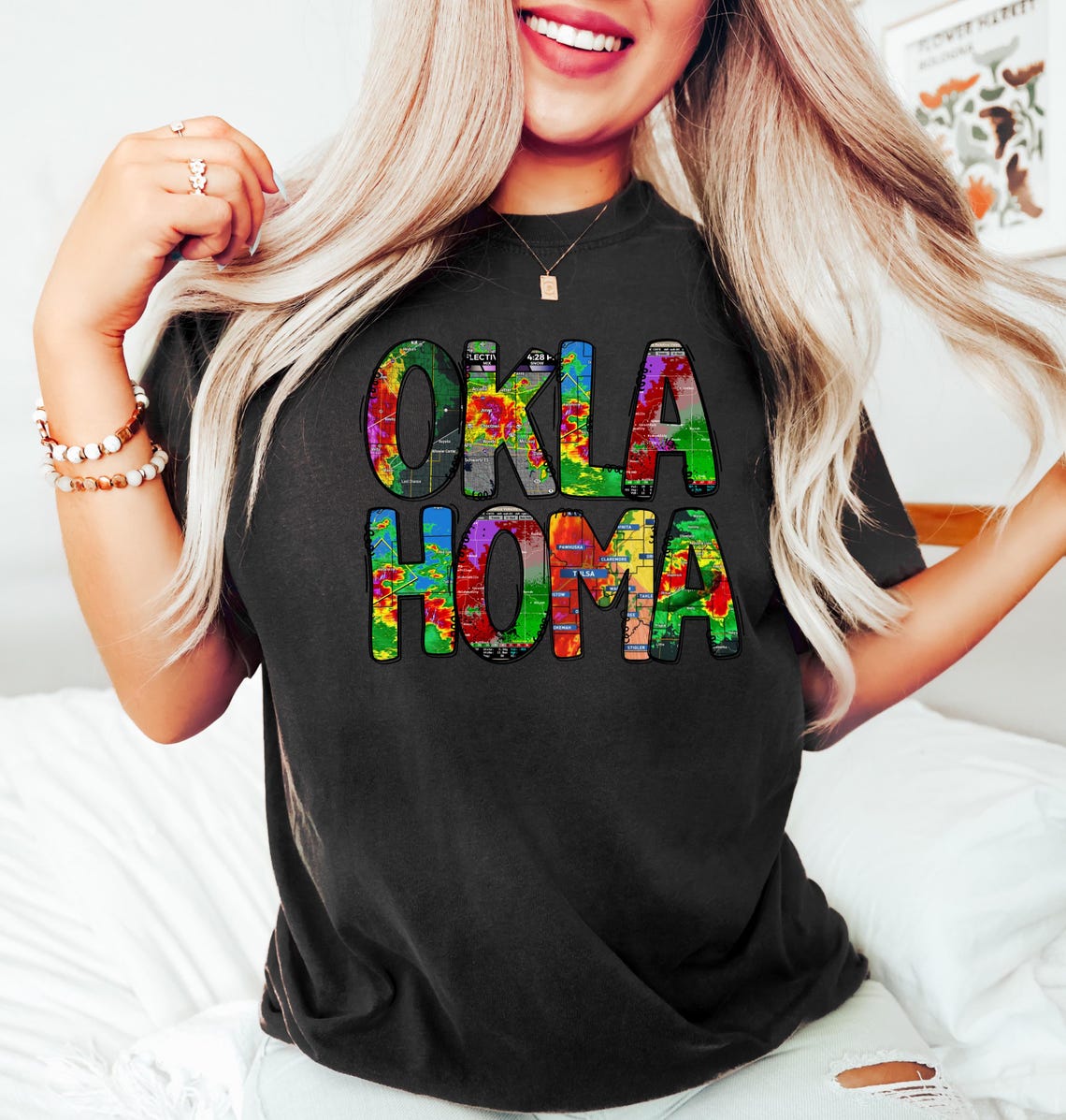 Oklahoma Storm Map Shirt, Oklahoma Weather Radar Shirt, Oklahoma Storm ...