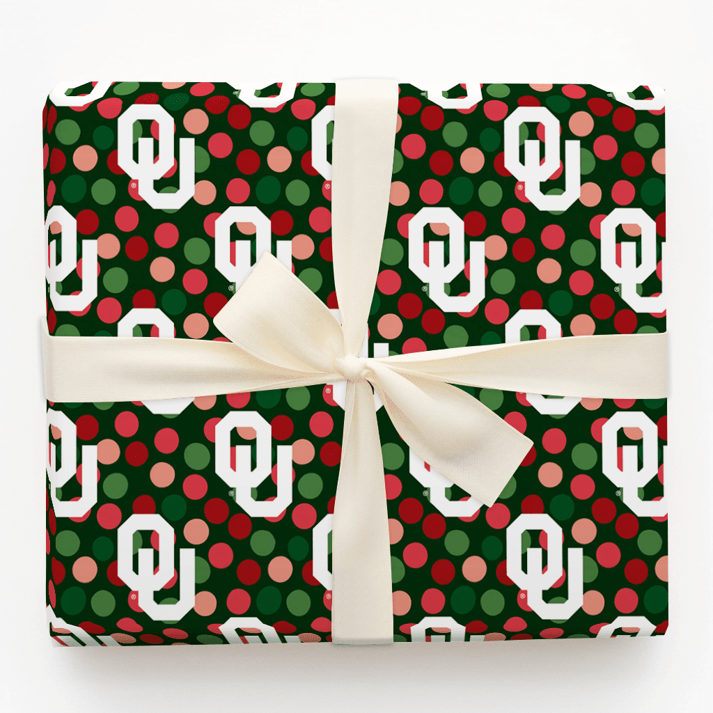 Oklahoma University Christmas Dots - Christmas Wrapping Paper Roll ...