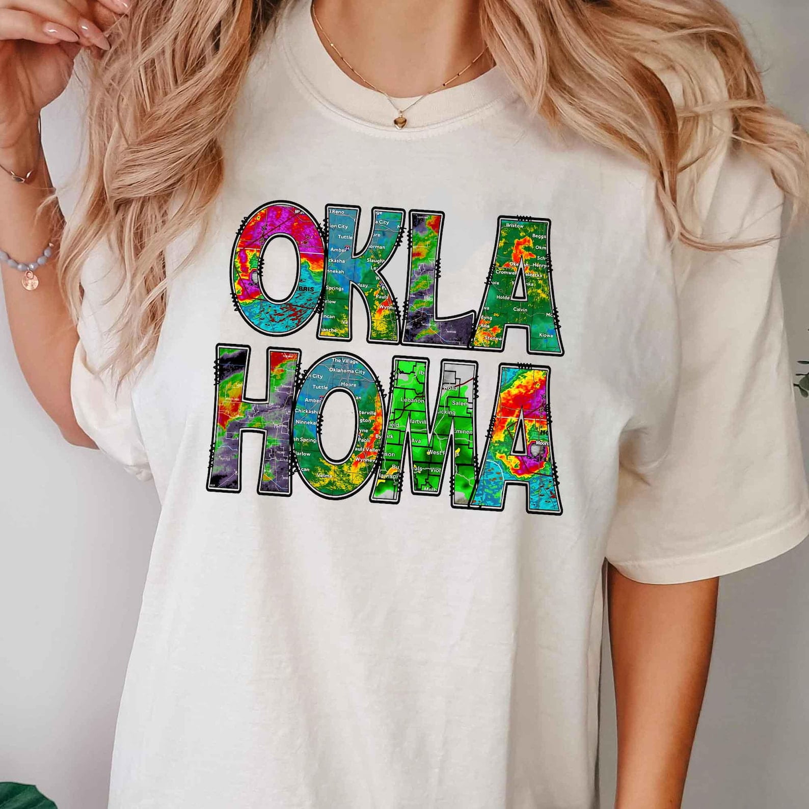 Oklahoma Weather Radar Bubble Alpha Shirt, Storm Tracker Oklahoma Tee ...