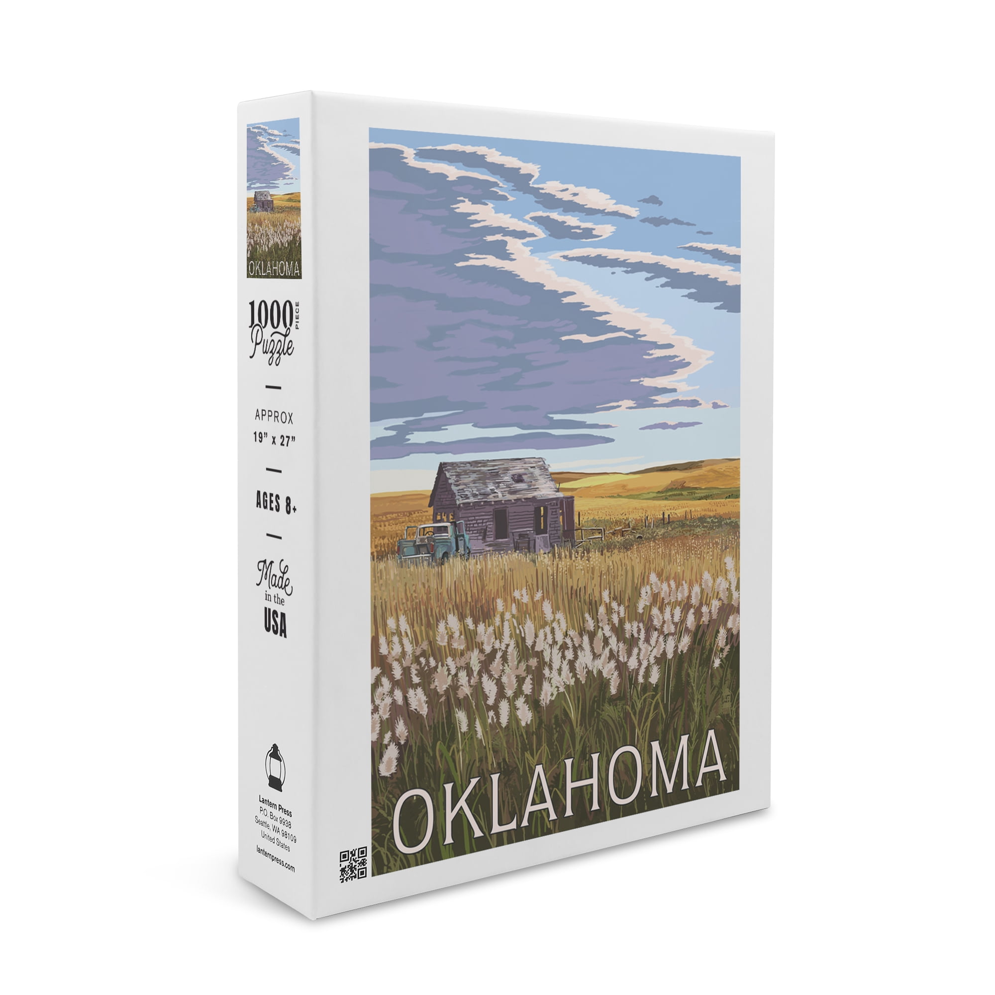 Oklahoma, Wheat Field and Shack (1000 Piece Puzzle, Size 19x27 ...